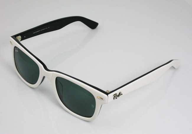 RayBan4You: Ray Ban 2140 Wayfarer White Frame Green Lens